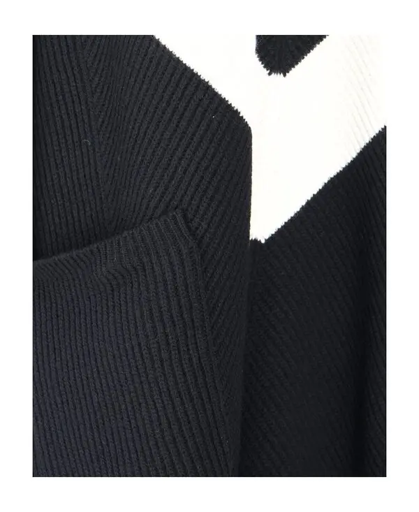 Valentino Garavani Stripe-detailed Knit Cape