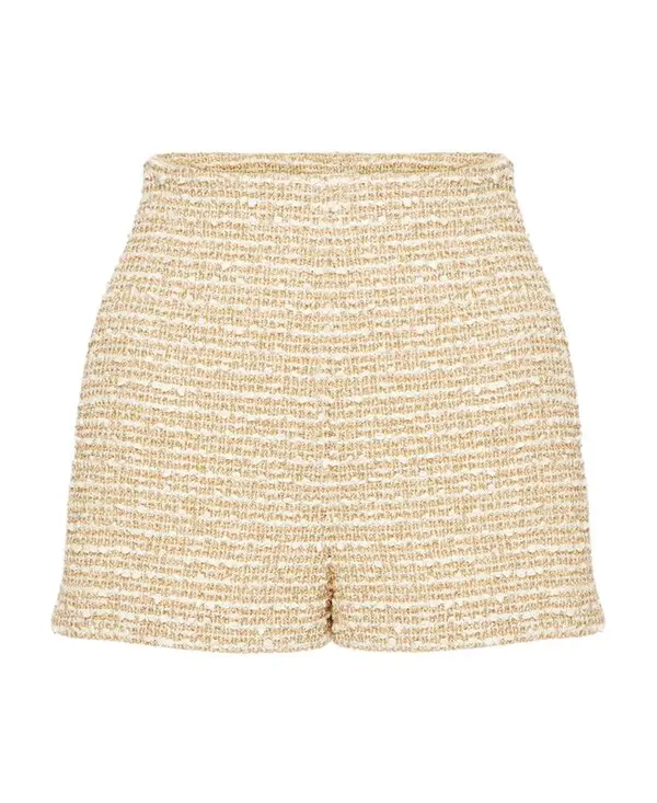 Valentino Garavani High-waist Tweed Shorts