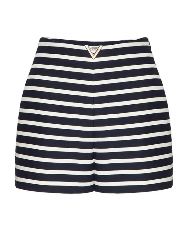 Valentino Garavani Striped V-logo Tailored Shorts