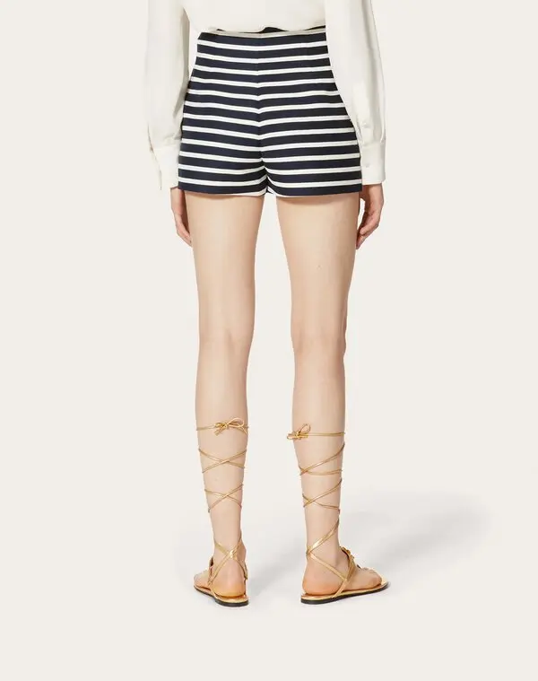Valentino Garavani Striped V-logo Tailored Shorts