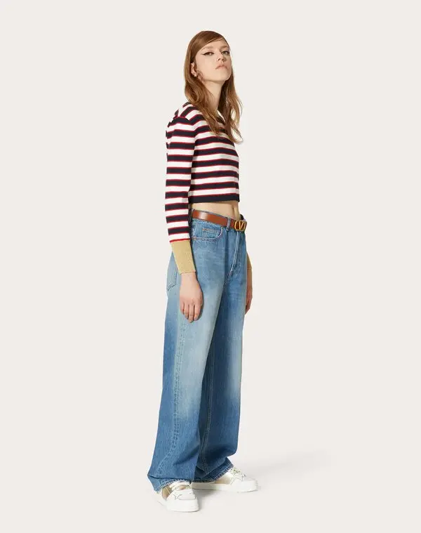 Valentino Garavani Striped Cotton Jumper