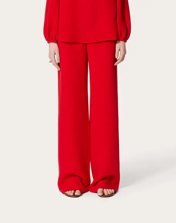 Valentino Garavani High-waisted Wide-leg Trousers