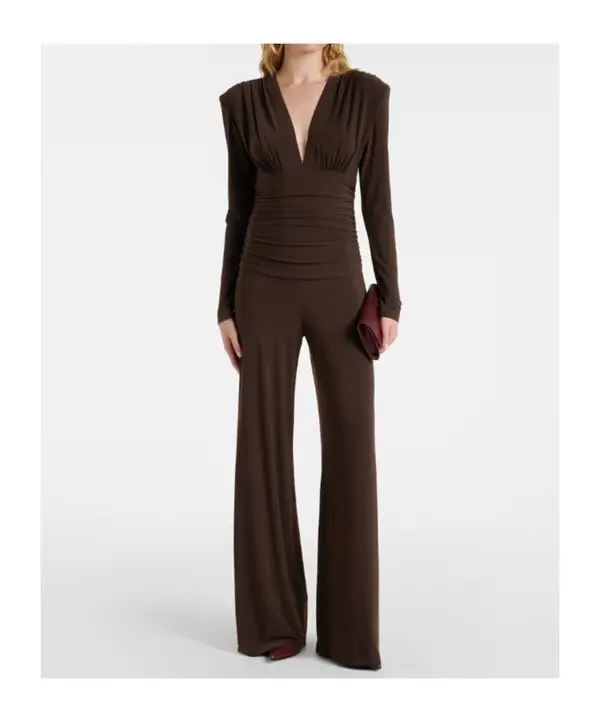 Norma Kamali Ruched Jersey Jumpsuit