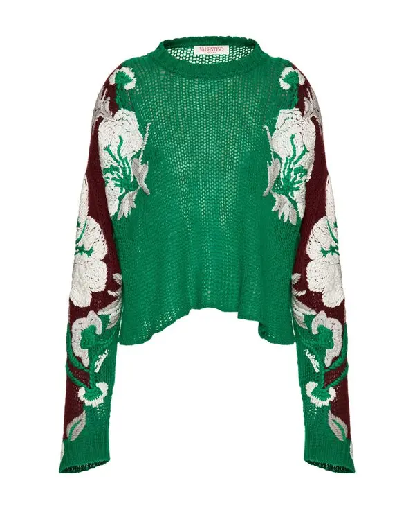 Valentino Garavani Wool Embroidered Pullover