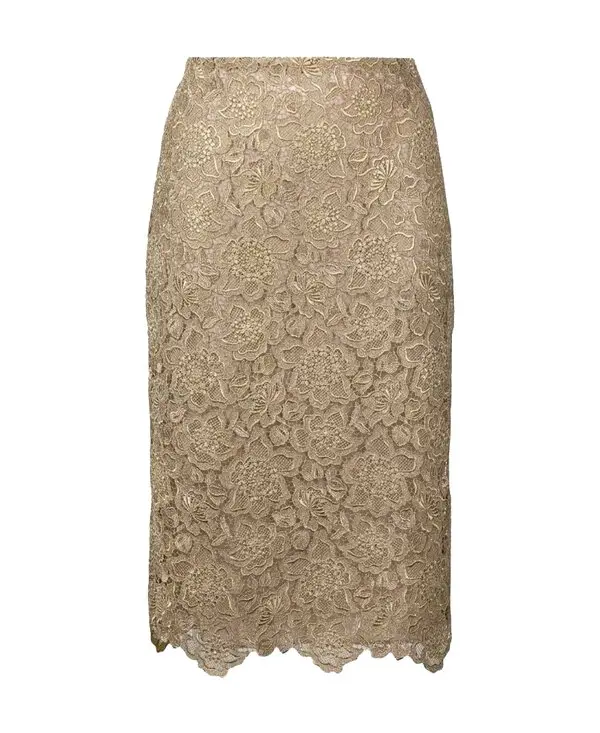 Valentino Garavani Floral Embroidered Mesh Skirt