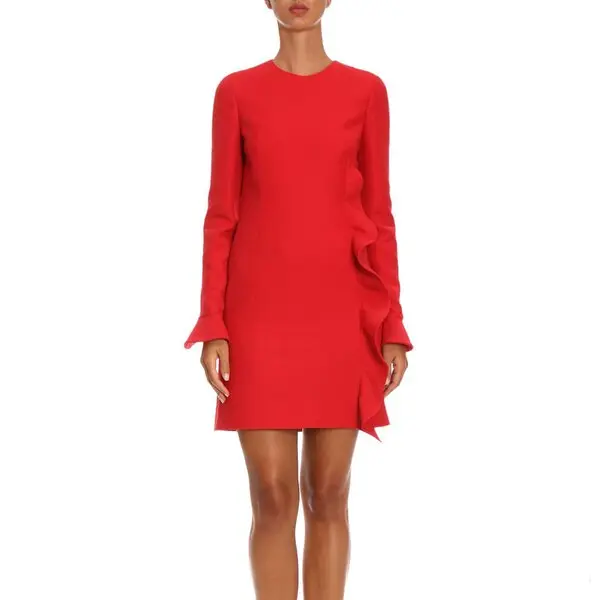 Valentino Garavani Ruffled Long-sleeved Dress