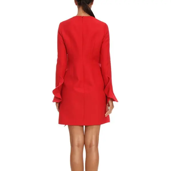 Valentino Garavani Ruffled Long-sleeved Dress