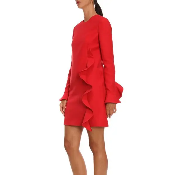 Valentino Garavani Ruffled Long-sleeved Dress