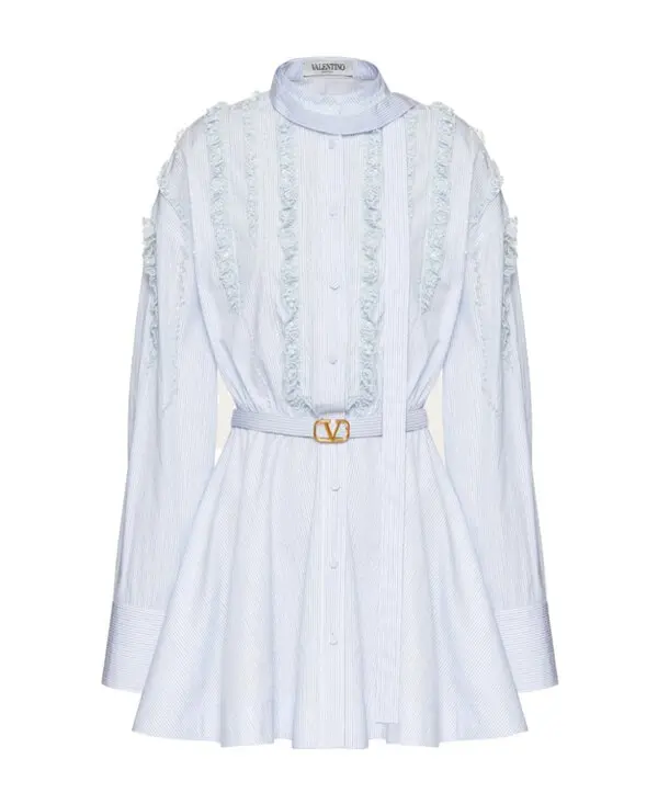 Valentino Garavani Striped Long-sleeved Dress
