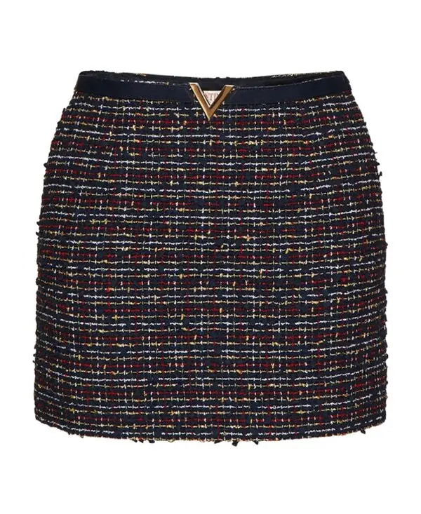 Valentino Garavani Vlogo Tweed Miniskirt