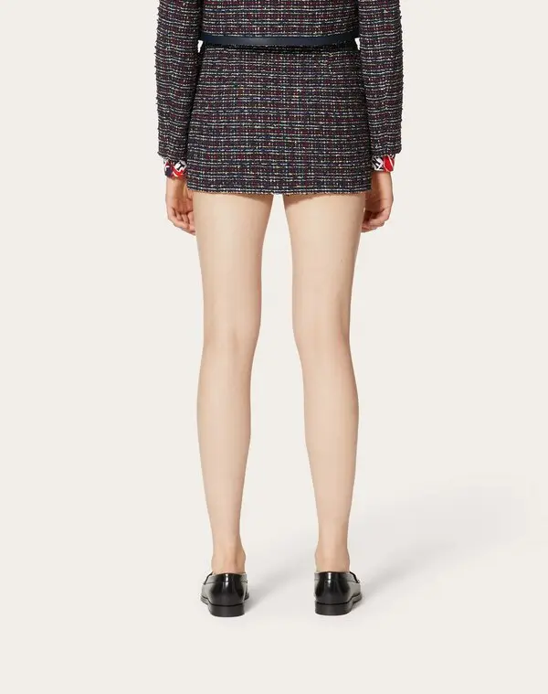 Valentino Garavani Vlogo Tweed Miniskirt