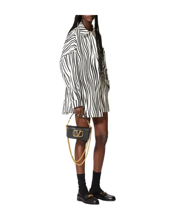 Valentino Garavani Faille Overshirt With Zebra 1966 Print