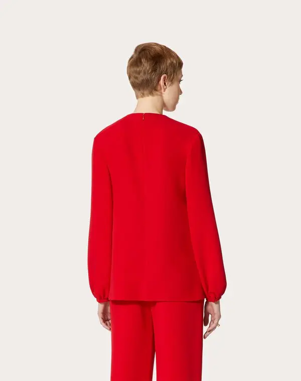 Valentino Garavani Cady Couture Vlogo Chain Top