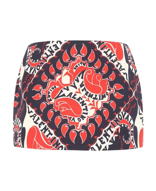 Valentino Garavani Multicolored Logo-printed Skirt