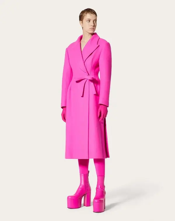 Valentino Garavani Bow Detailed Long-sleeved Coat