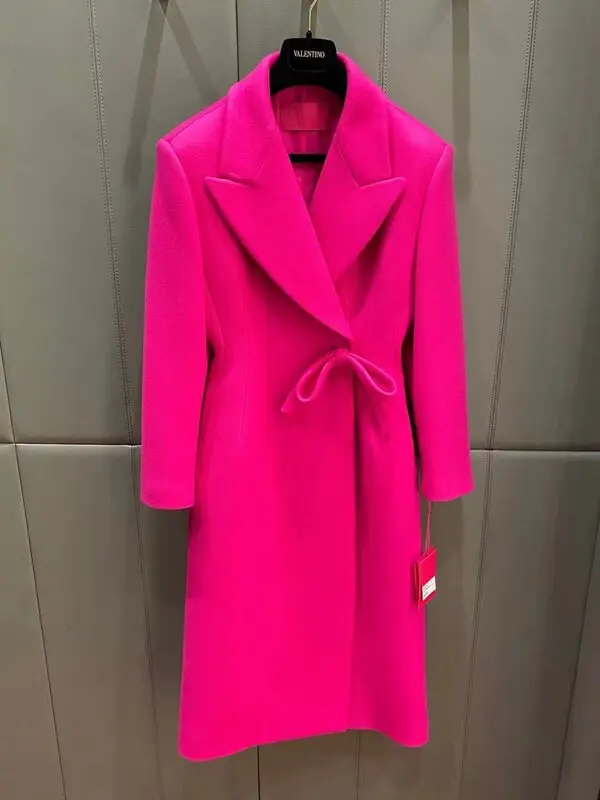 Valentino Garavani Bow Detailed Long-sleeved Coat