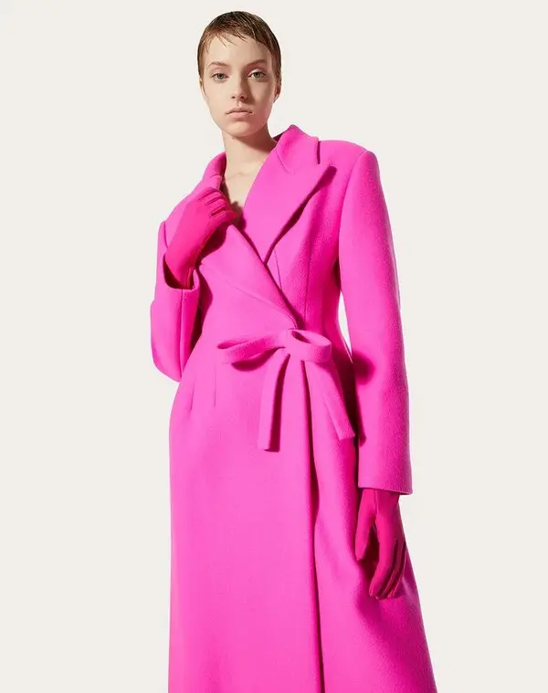 Valentino Garavani Bow Detailed Long-sleeved Coat