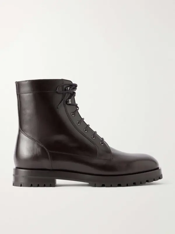 Manolo Blahnik Ambleside Manny Leather Lace-up Boots