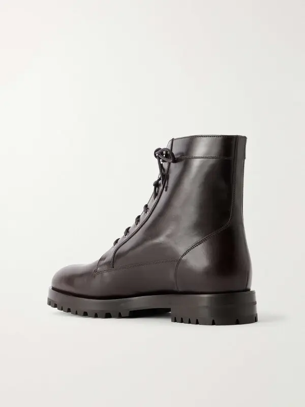 Manolo Blahnik Ambleside Manny Leather Lace-up Boots