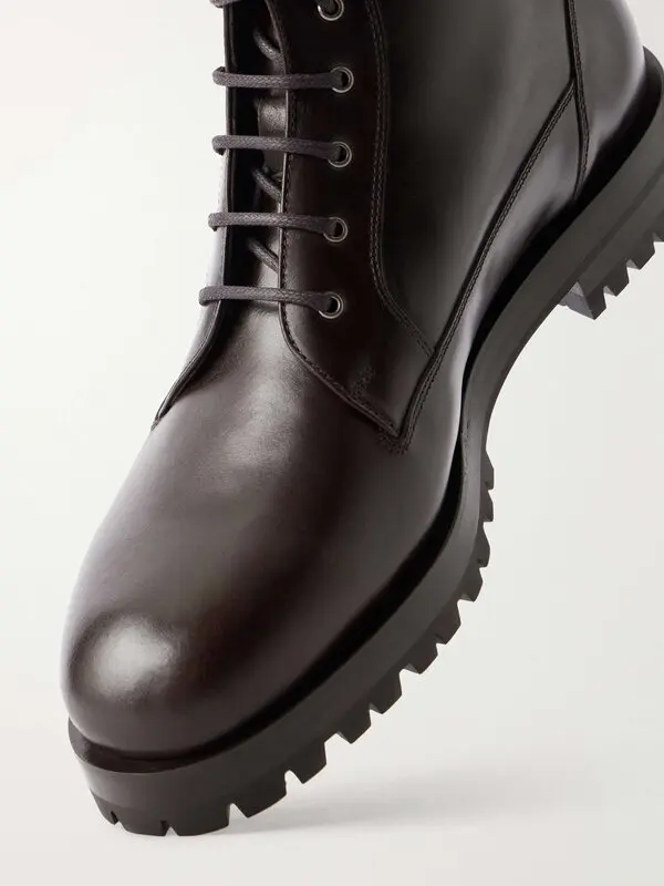 Manolo Blahnik Ambleside Manny Leather Lace-up Boots