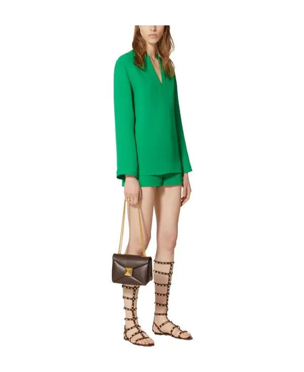 Valentino Garavani High-waisted Silk Tailored Shorts