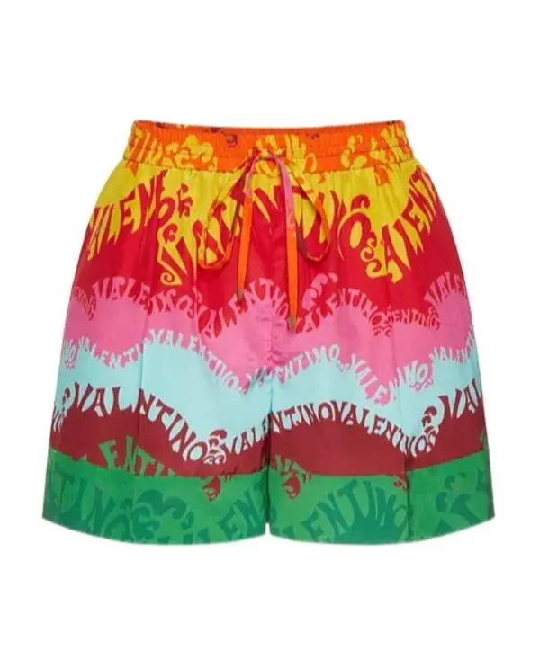 Valentino Garavani Logo Printed Shorts