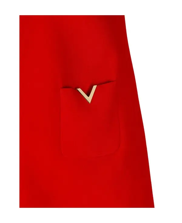 Valentino Garavani V Metal Logo Shift Dress