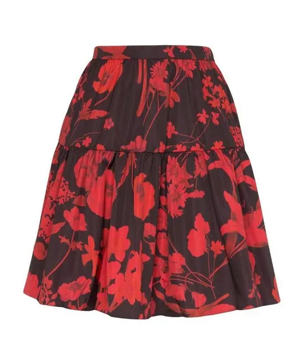 Valentino Garavani Floral Print Mini Skirt