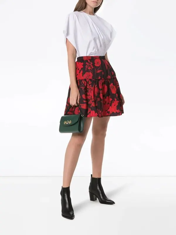 Valentino Garavani Floral Print Mini Skirt