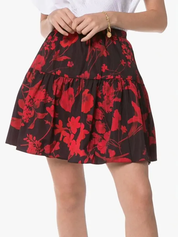 Valentino Garavani Floral Print Mini Skirt