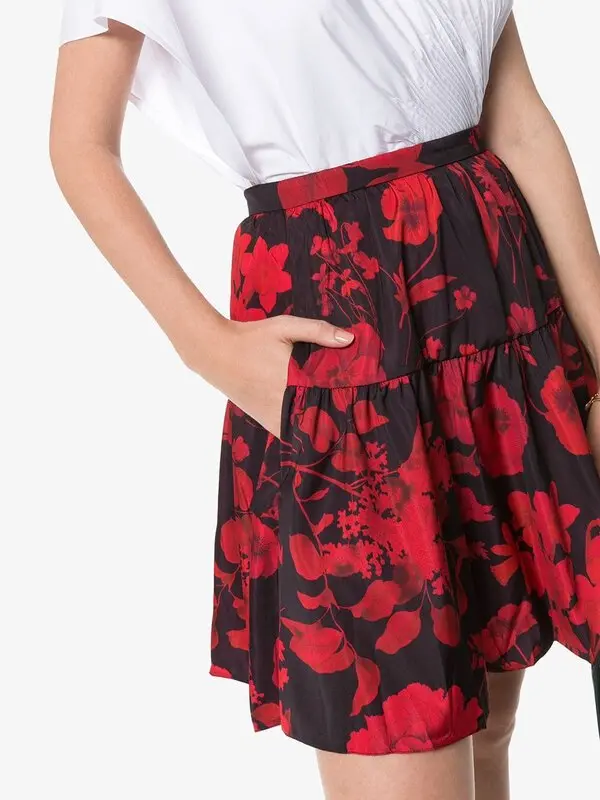 Valentino Garavani Floral Print Mini Skirt