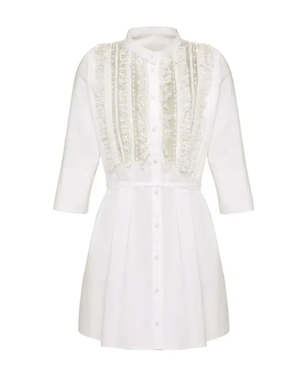 Valentino Garavani Embroidered Cotton Popeline Dress - No