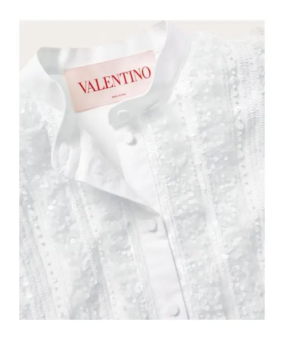 Valentino Garavani Embroidered Cotton Popeline Dress