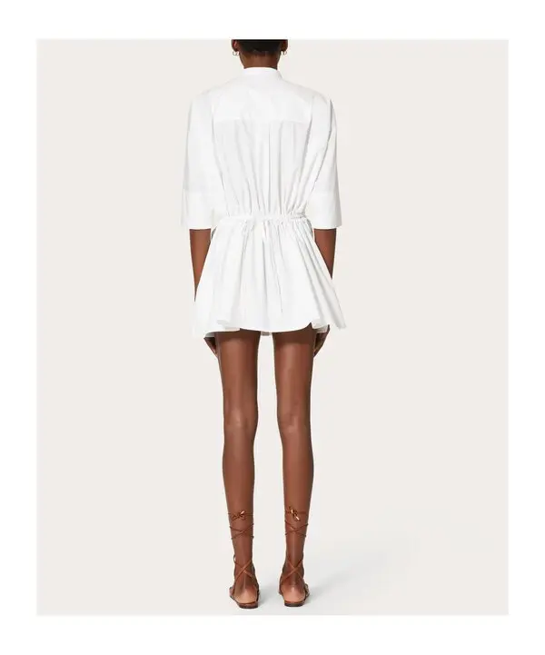Valentino Garavani Embroidered Cotton Popeline Dress