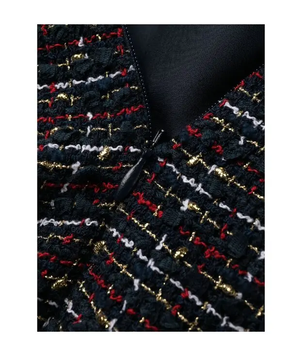 Valentino Garavani Tweed Short-sleeve Mini Dress