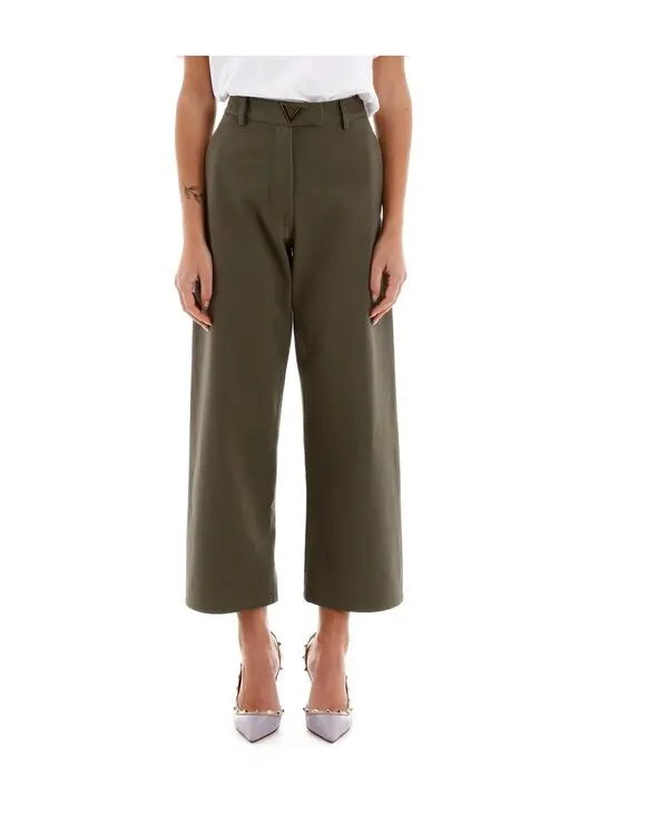 Valentino Garavani Cropped Wide-leg Trousers