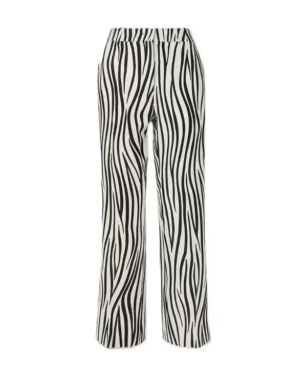 Valentino Garavani Zebra Printed High Waist Trousers