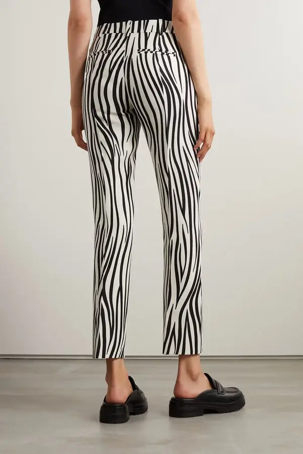 Valentino Garavani Zebra Printed High Waist Trousers