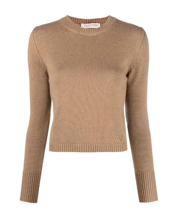 Valentino Garavani V Gold Cashmere Jumper