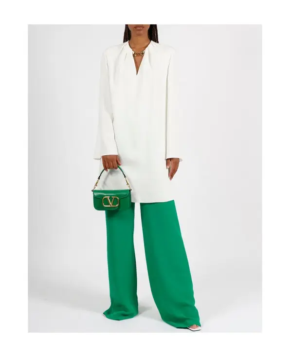 Valentino Garavani Silk Tailored Wide-leg Trousers