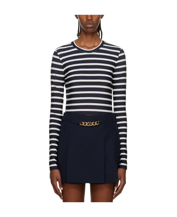 Valentino Garavani Striped Knitted Top