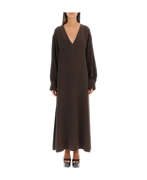 Valentino Garavani V-neck Long-sleeved Dress