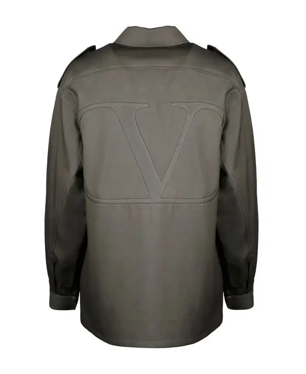 Valentino Garavani Vlogo Stitched Shirt Jacket