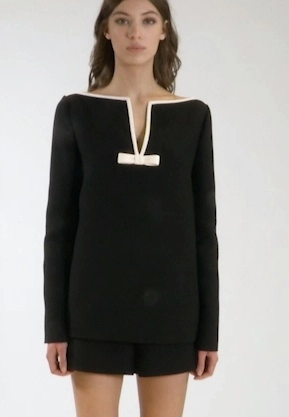 Valentino Garavani Bow-detail Wool-blend Blouse