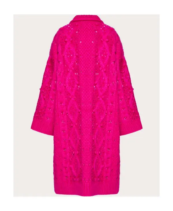 Valentino Garavani Embroidered Mohair Wool Coat