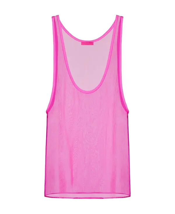 Valentino Garavani U-neck Sleeveless Chiffon Top - Pink