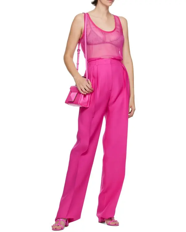 Valentino Garavani U-neck Sleeveless Chiffon Top