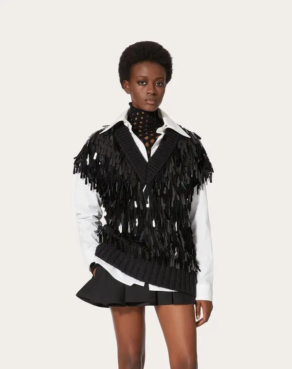 Valentino Garavani Sequined Knitted Top