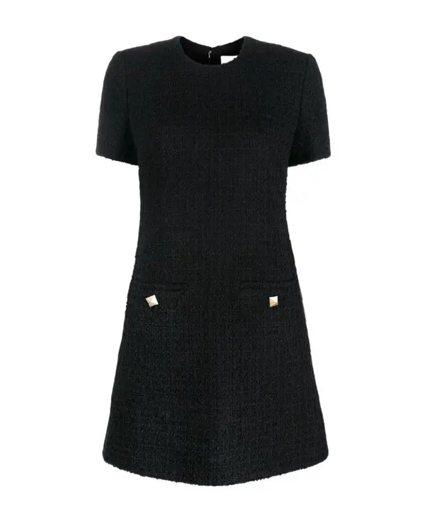 Valentino Garavani Short-sleeve Tweed-style Dress