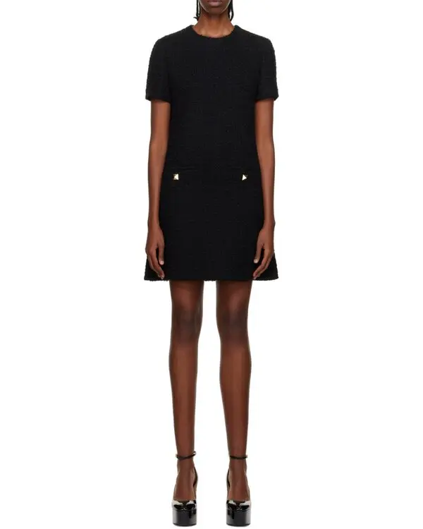 Valentino Garavani Short-sleeve Tweed-style Dress